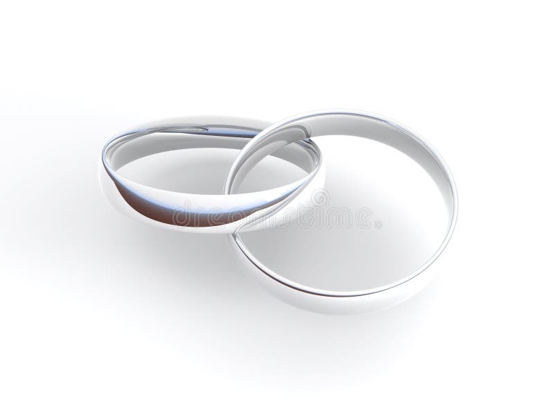 Silver engagement Rings stock illustration. Illustration of spousal ...