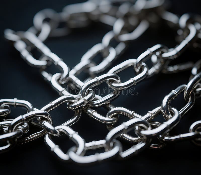 Silver Entangled Chain Background Pattern Stock Illustration ...