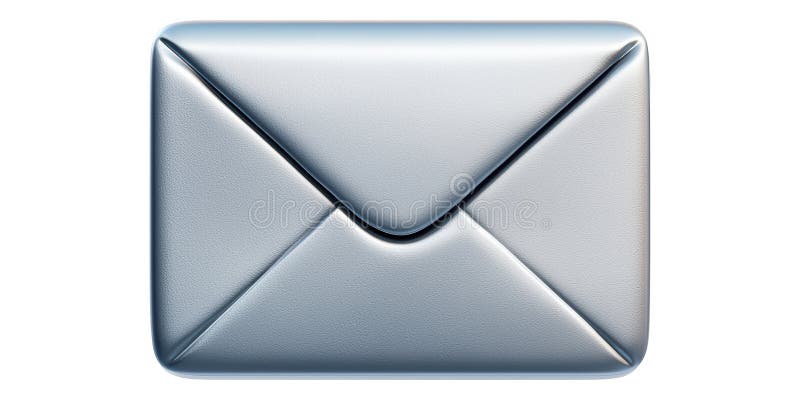 Silver Envelope Icon Isolated on Transparent Background Stock Image ...