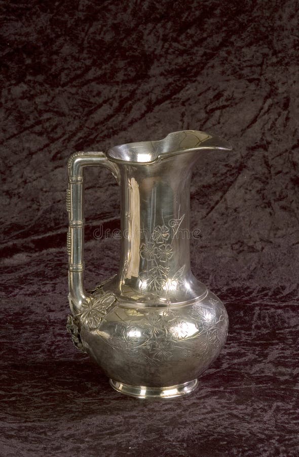 Silver Ewer stock image. Image of church, baptism, antique - 579253