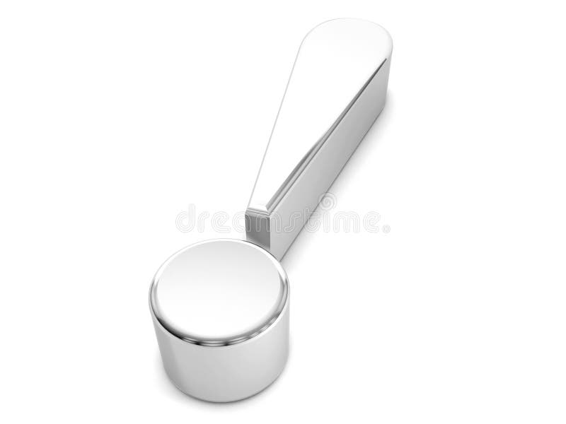 Silver Exclamation Mark in Triangle Icon Isolated on Dark Blue ...