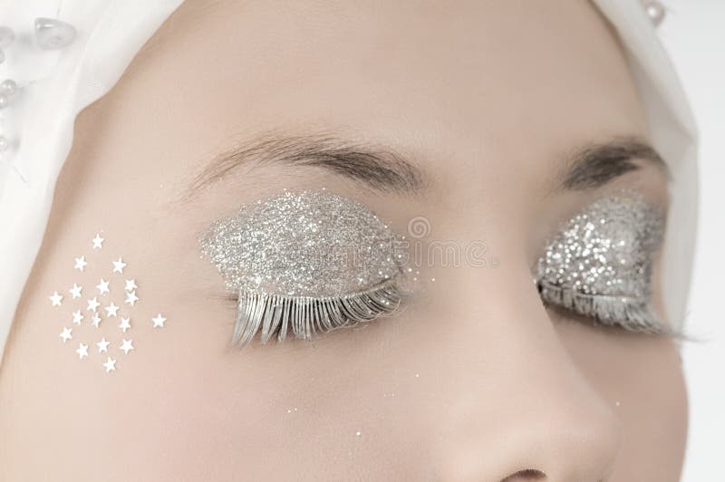 Silver eyes stock image. Image of fantasy, cold, girl - 7144667