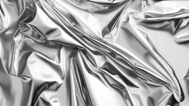 Silver Fabric Draped in Soft Elegant Folds Stock Illustration ...