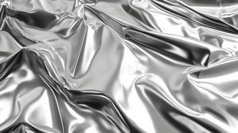 Silver Fabric Draped in Soft Elegant Waves Stock Illustration - Illustration of smooth, curve ...