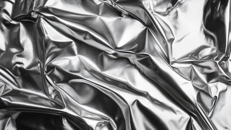 Silver Fabric Draped in Soft Waves and Folds Stock Illustration - Illustration of glossy, style ...