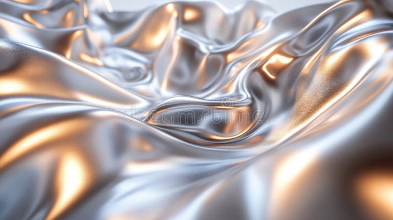 Silver Fabric Draped Texture: Abstract Shiny Background Stock ...