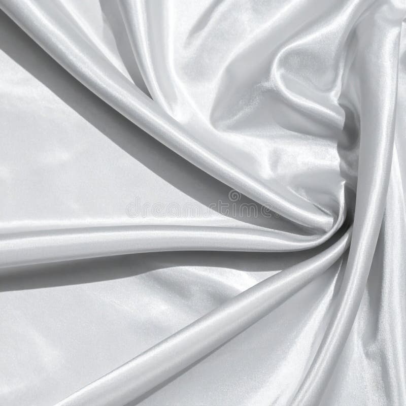 Silver Fabric Draped Texture Close-up Stock Illustration - Illustration ...