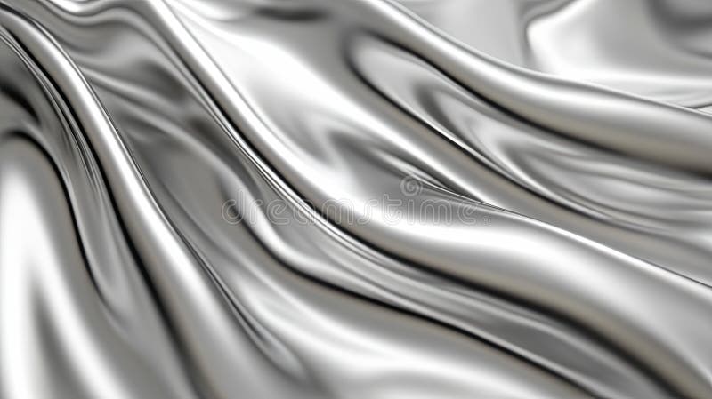 A Silver Fabric with a Wave Pattern Stock Illustration - Illustration ...