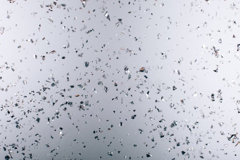Silver Falling Confetti on Metallic Backdrop Stock Image - Image of ...