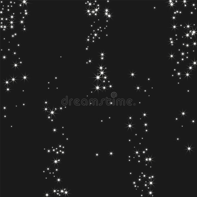 Silver Falling Confetti Stars Stock Vector Illustration Of Glitter