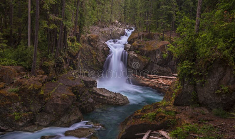 Silver Falls in Mt Rainier NP Stock Photo - Image of water, park: 96294314