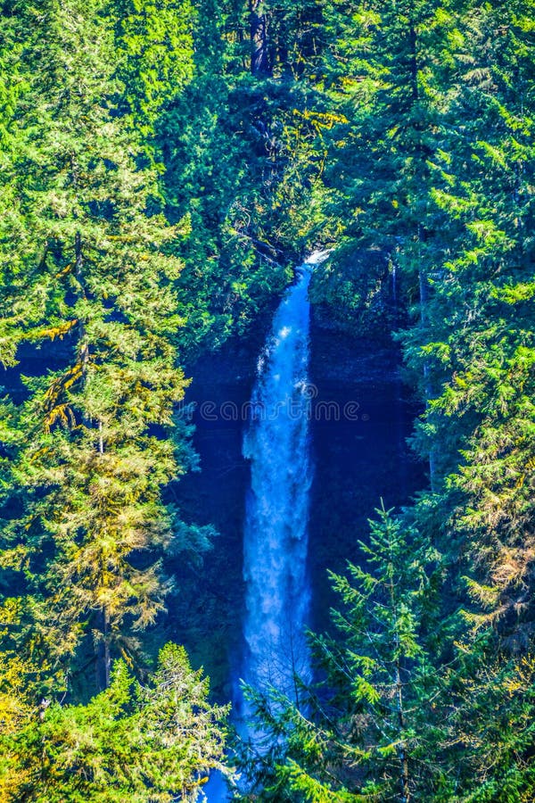 Middle North Falls in a Spectacular State Park in Oregon Stock Image ...