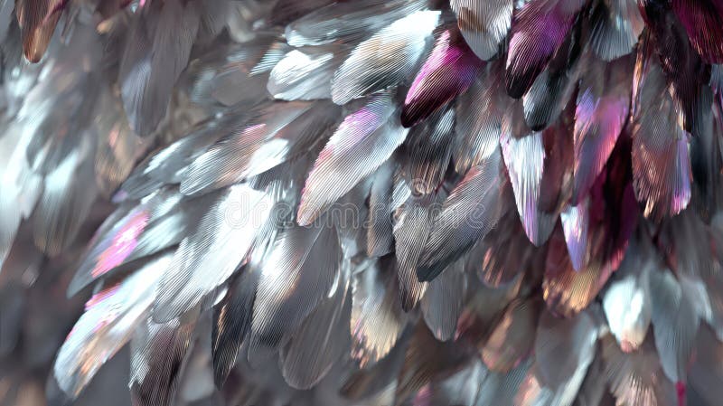 Silver Feathers Close Up stock photo. Image of craft - 388301536