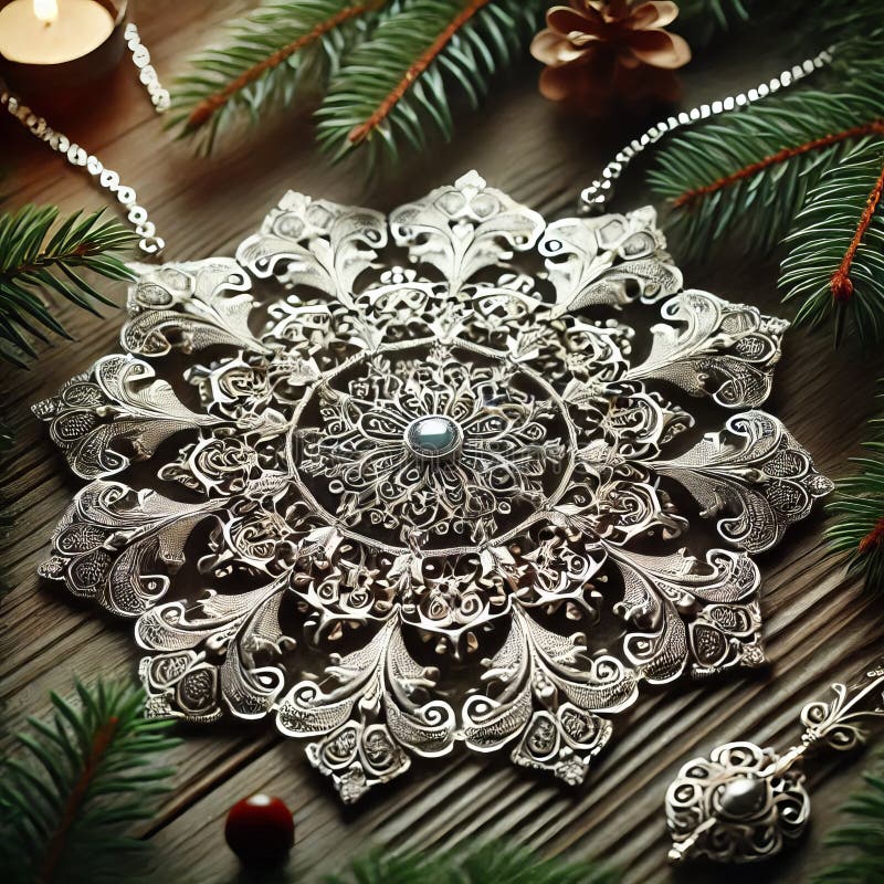 Silver Filigree the Light Tracing Delicate Patterns Like Silve Stock ...