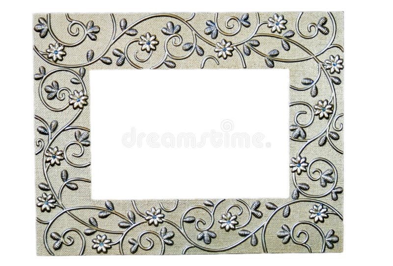Silver Filigree Picture Frame Stock Image - Image of inside, details ...