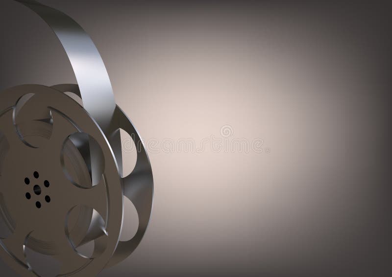 Silver film on a gray stock illustration. Illustration of cinema ...