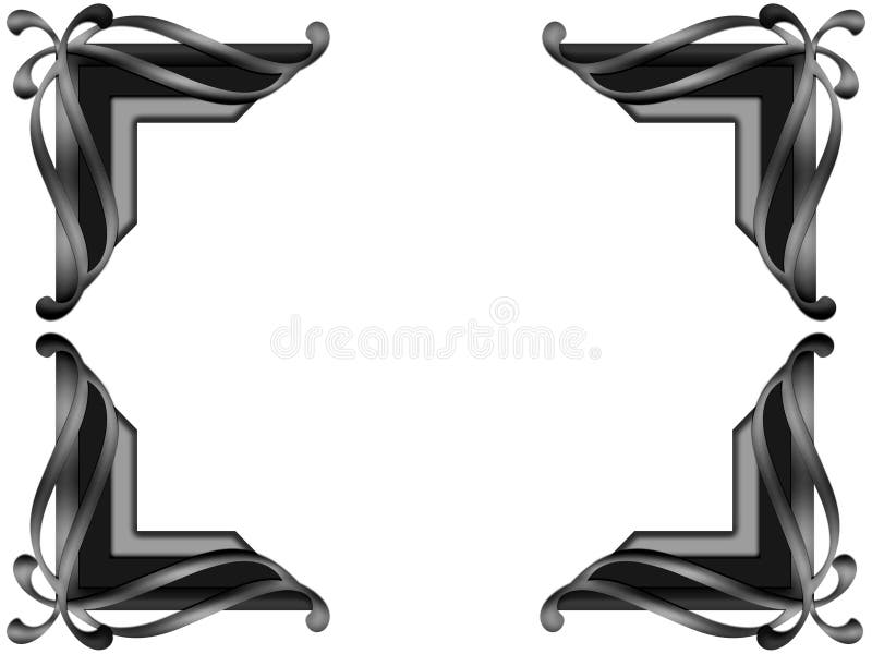 Silver Finish Photo Corner stock illustration. Illustration of beauty ...