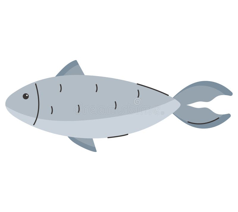 Silver Fish Icon stock illustration. Illustration of organic - 361944111