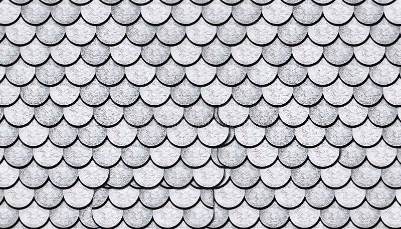Silver Fish Scale Pattern, Metallic Texture, Seamless Design ...