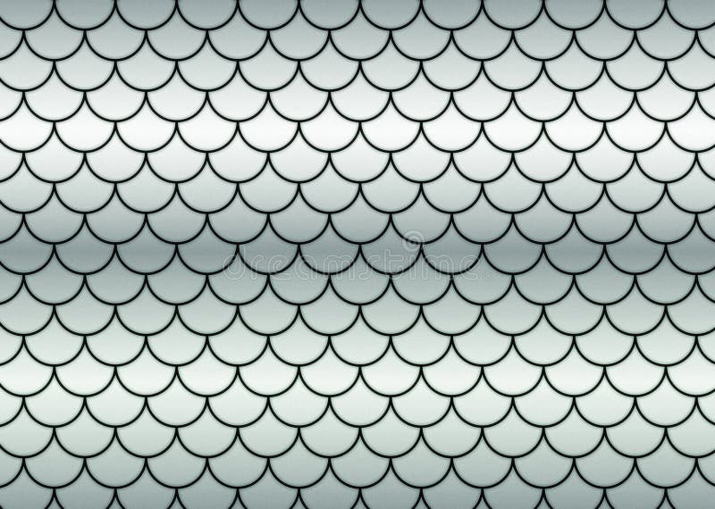 Silver fish scales. stock illustration. Illustration of antique - 6844006