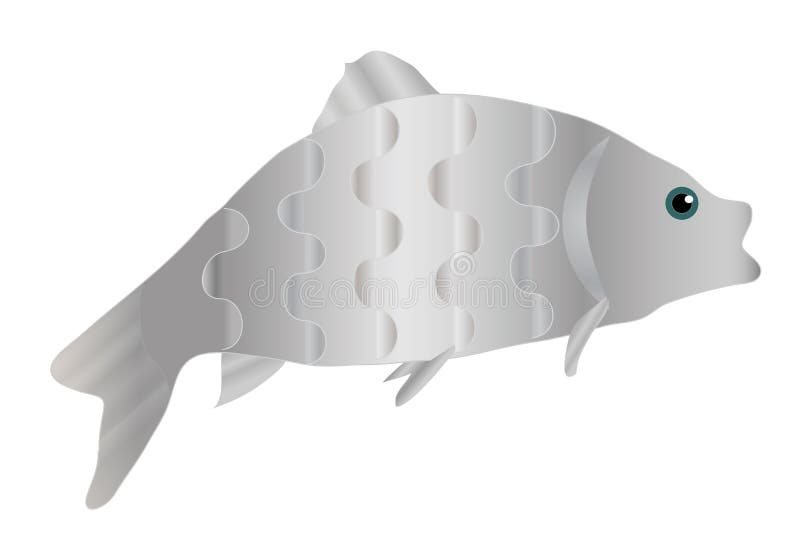 Silver fish stock vector. Illustration of vector, candid - 49574158