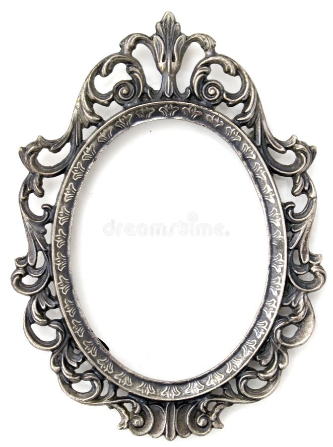 Silver Oval Frame Png