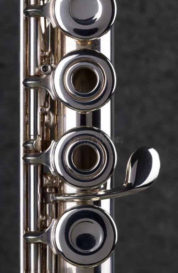 Silver Flute. stock photo. Image of band, metallic, closeup - 1874318