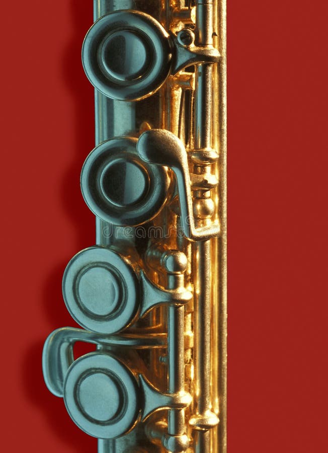 Silver flute instrument stock image. Image of classic - 8805427