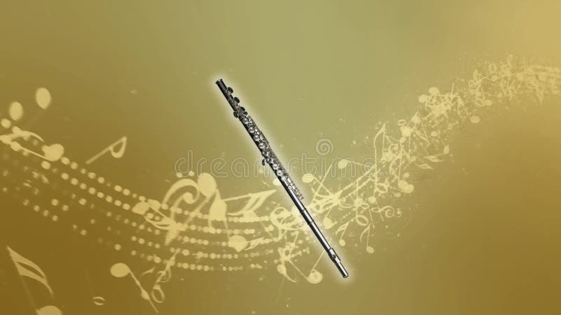 Silver Flute on Gold Background Stock Video - Video of hands, fingers ...