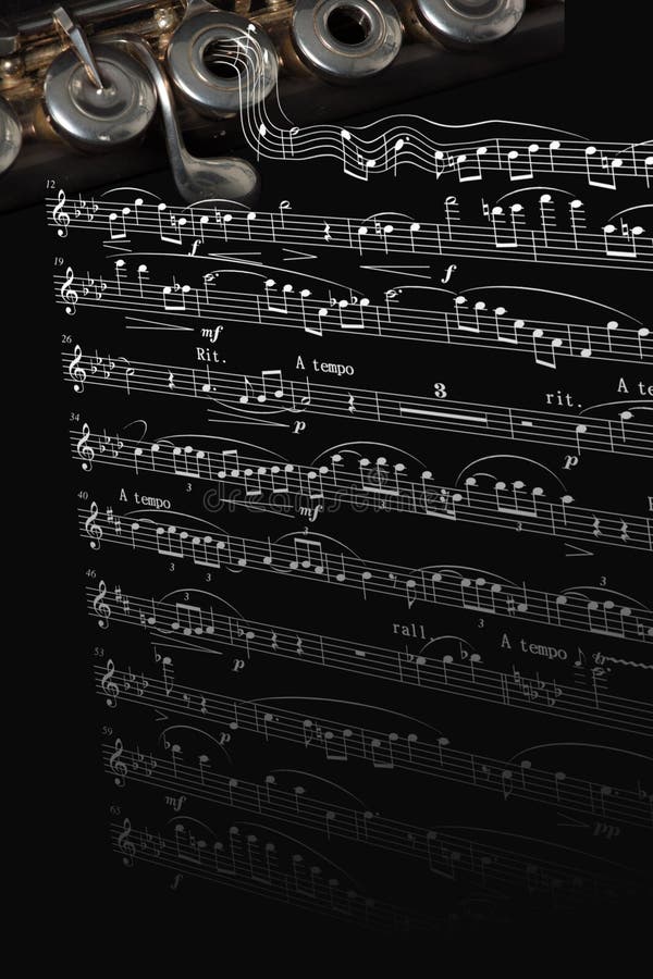 Silver flute instrument stock image. Image of classic - 8805427