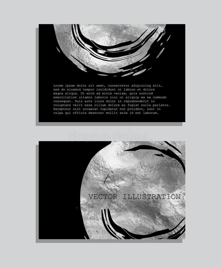 Silver Foil Abstract Grunge Banner. Texture, Silver Foil Effect ...