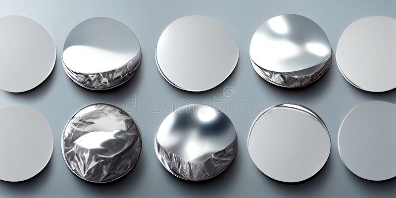 Silver Foil or Plastic Sticker Label with Wrinkled Effect on Silver ...