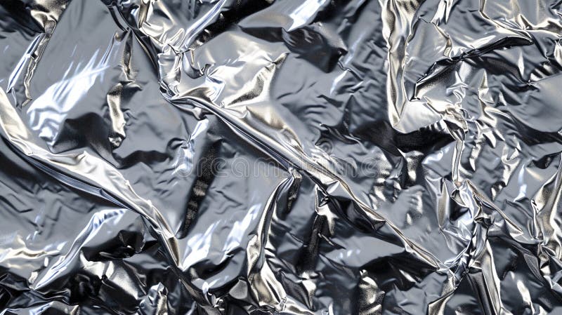 Silver Foil Texture Background Shiny Metal Abstract Wrinkled Surface ...