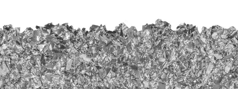 Silver Foil Texture Isolated on Transparent Background. Crumpled ...