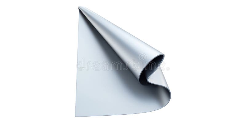 Silver Folded Paper Icon Isolated on Transparent Background Stock Image ...