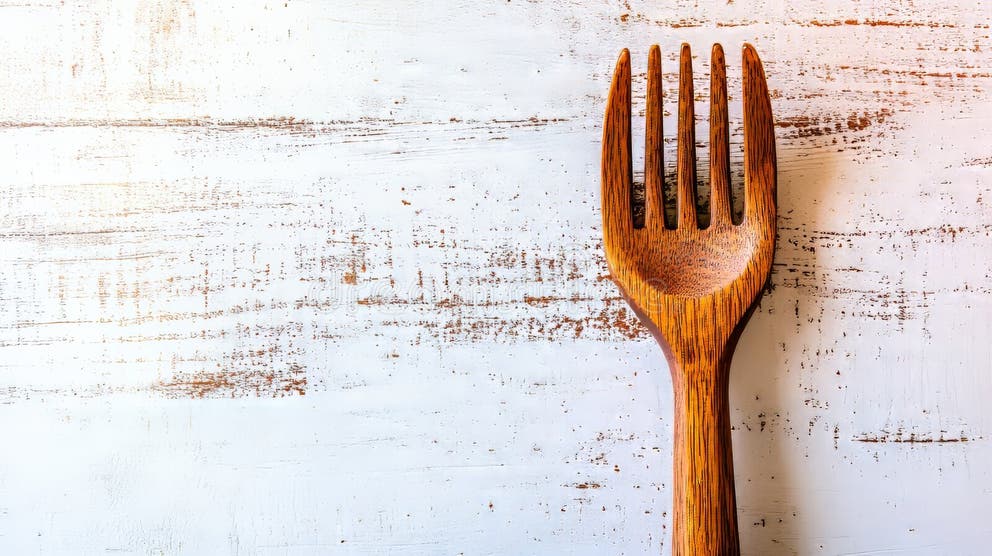 A Silver Fork with Intricate Details is Set Against a Plain White ...