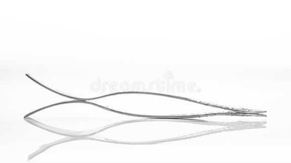 Silver Fork Side View Isolated on White Background Stock Image - Image ...