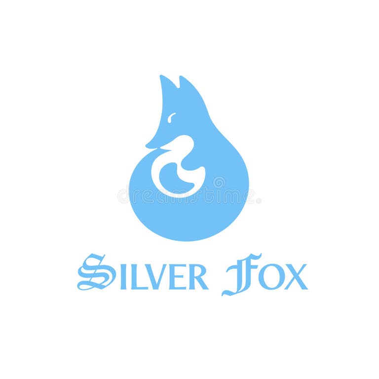 Silver fox emblem stock illustration. Illustration of corporate - 85812437