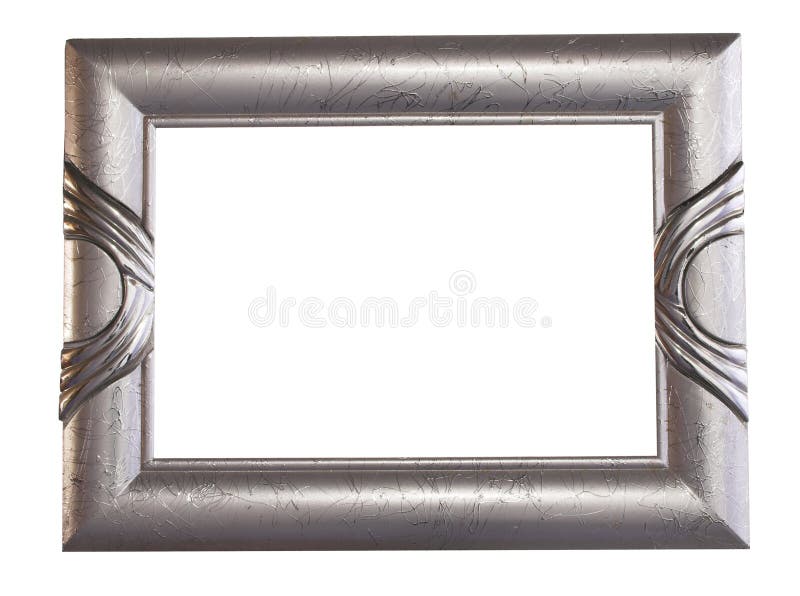 Silver frame stock image. Image of decoration, isolated - 1681589