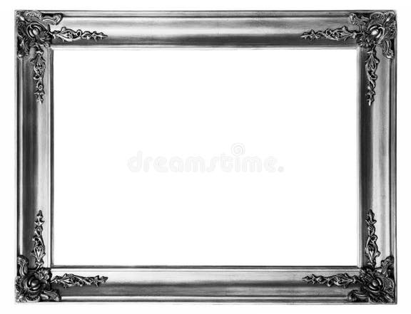 Silver frame stock image. Image of gallery, clipping, exhibition - 5478329