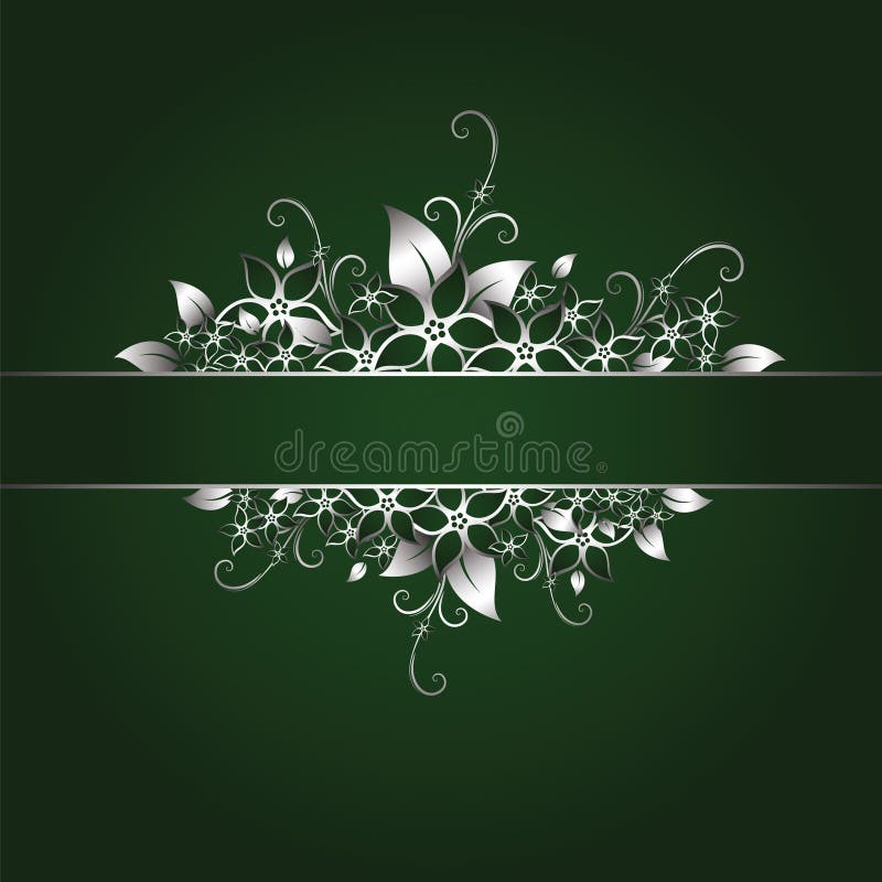 Silver floral background stock vector. Illustration of decor - 8525735