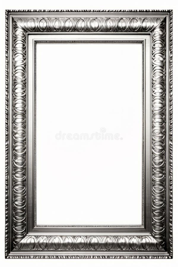 Silver Frame and Black Border Around it. Generative AI Stock ...