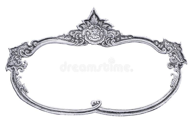 Silver frame. stock image. Image of curve, gallery, decor - 45650195