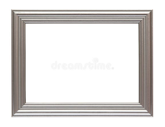 Silver Frame Isolated on White Stock Photo - Image of isolated, exhibit ...