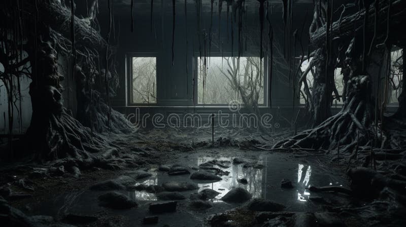 A Silver Frame Scary Background Stock Illustration - Illustration of ...