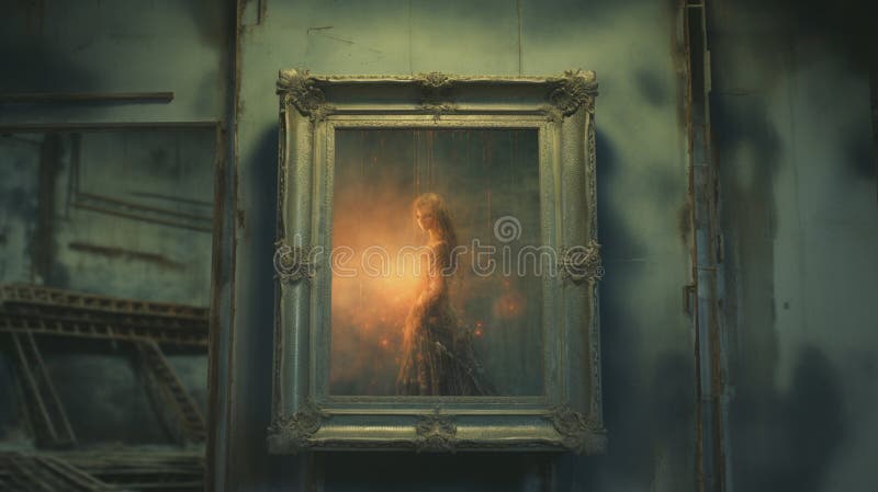 A Silver Frame Scary Background Stock Illustration - Illustration of ...