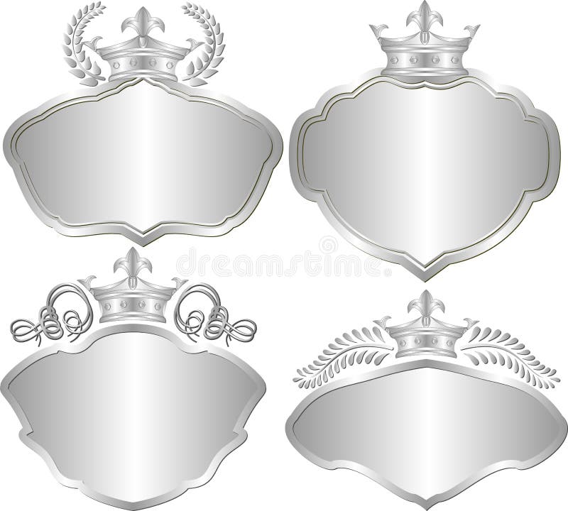 Silver frame stock vector. Illustration of clip, shapes - 46959071