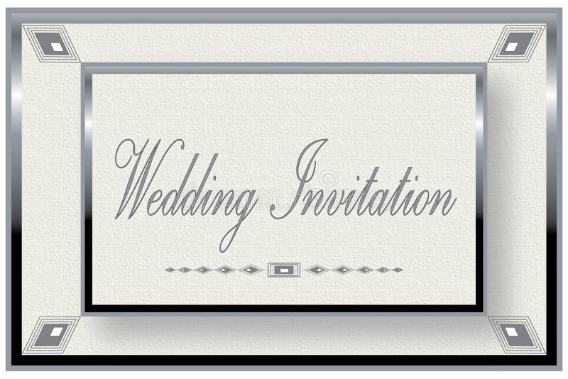 Silver Frames Wedding Invitation Stock Illustrations – 447 Silver ...