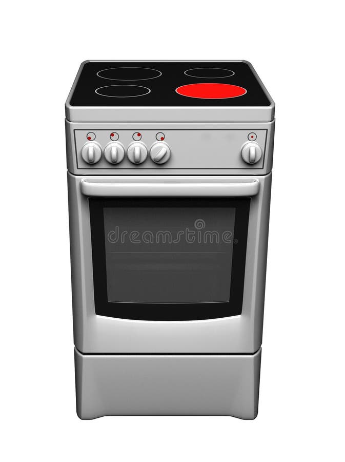 Silver Free Standing Cooker Stock Photo - Image of perspective ...
