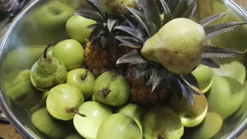 Silver fruit bowl stock image. Image of pine, fruit, bowl - 70149079